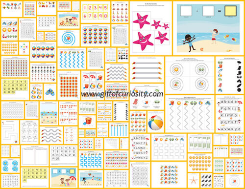 Beach Printables Pack with more than 70 beach activities for kids ...