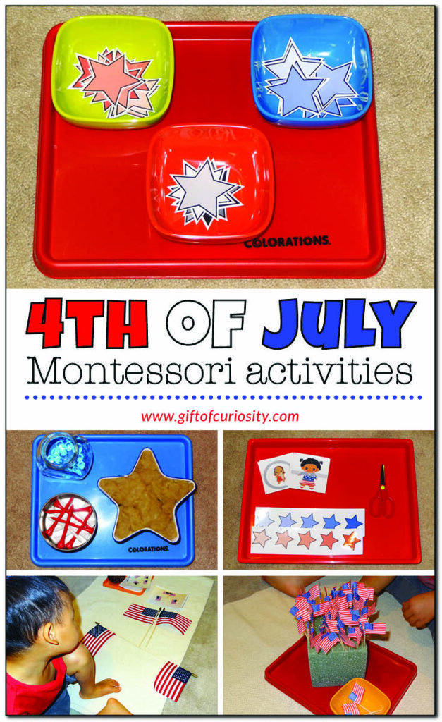 4th of July Montessori activities - Gift of Curiosity