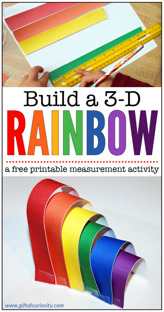 Build a 3D rainbow {measurement activity with free printable} - Gift of ...