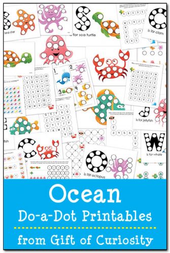 Ocean Do-a-Dot Printables - Gift of Curiosity