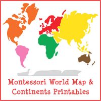 Montessori World Map and Continents - Gift of Curiosity