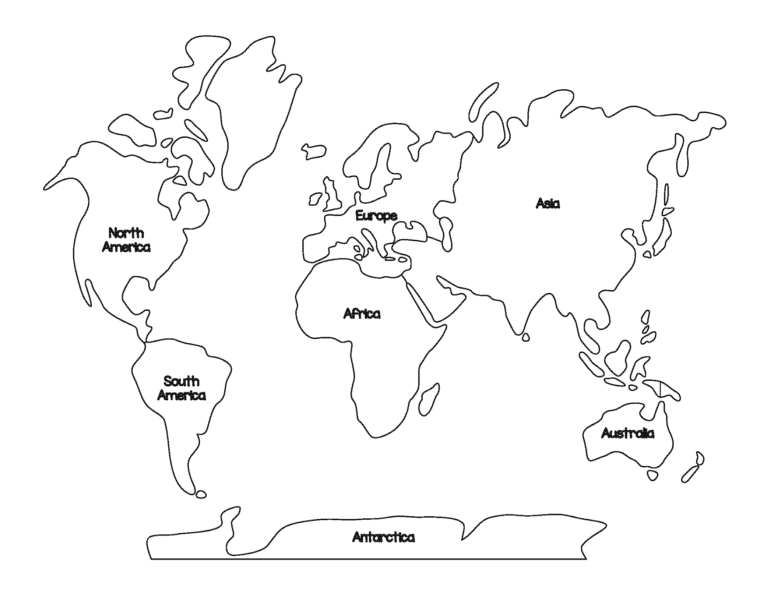 Montessori World Map and Continents - Gift of Curiosity