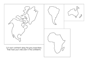 Montessori World Map and Continents - Gift of Curiosity