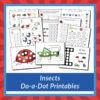 Insects do-a-dot printables - Gift of Curiosity