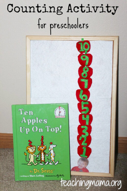 Extension activities for Ten Apples Up on Top - Gift of Curiosity