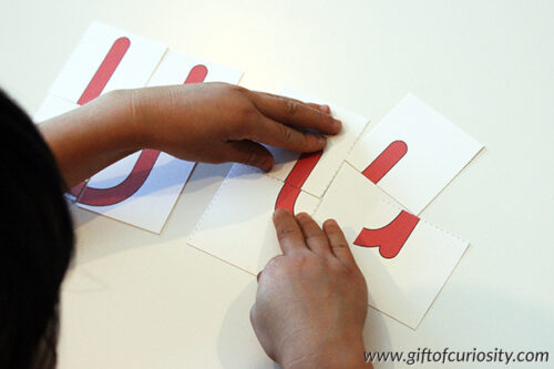 Letter Puzzles {101 Ways to Teach the Alphabet} - Gift of Curiosity