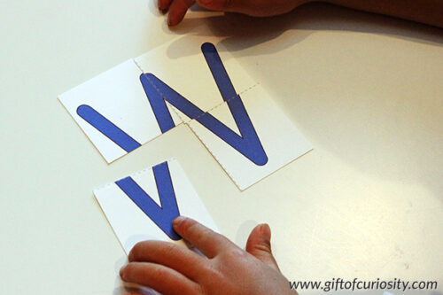 Letter Puzzles {101 Ways to Teach the Alphabet} - Gift of Curiosity