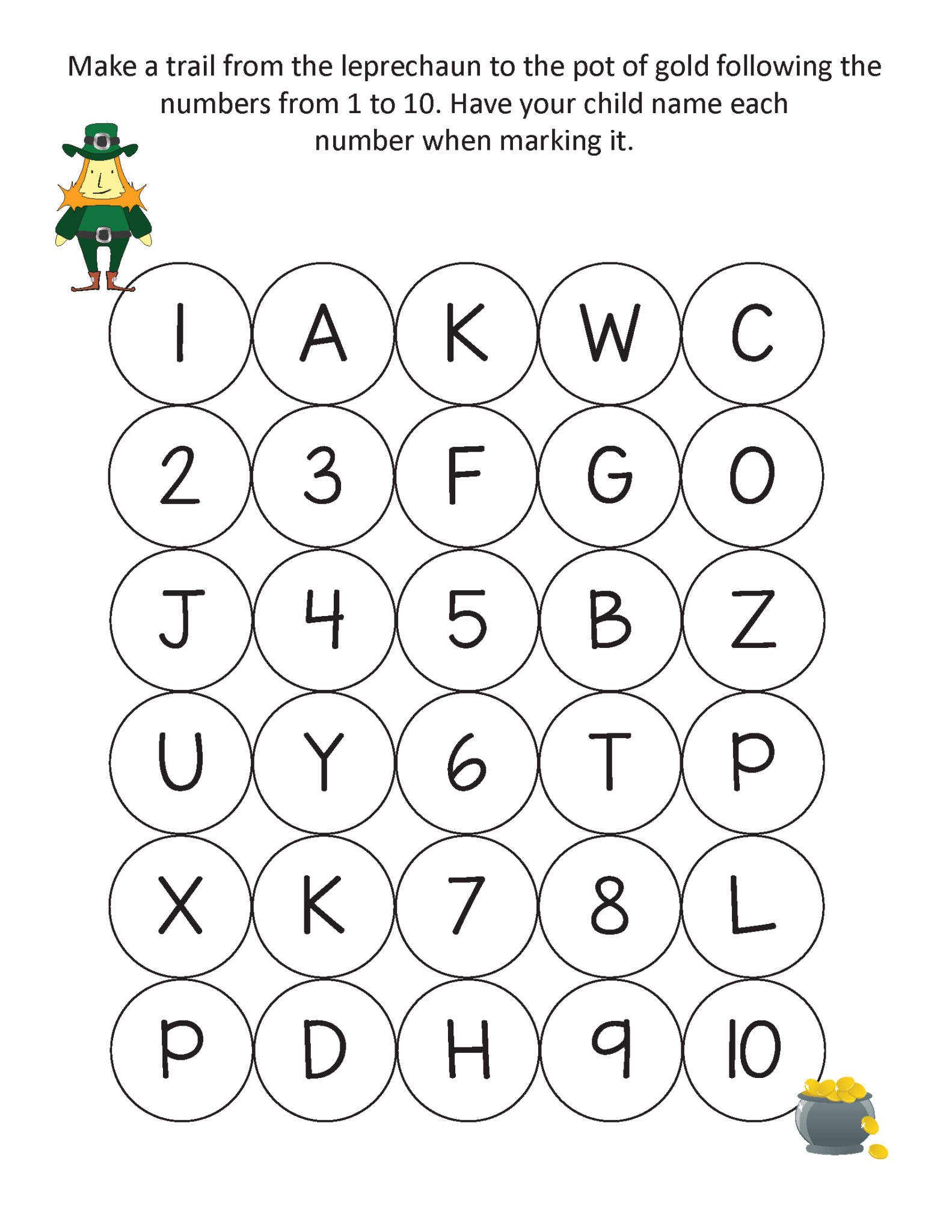 St. Patrick's Day Do-a-Dot Printables - Gift of Curiosity