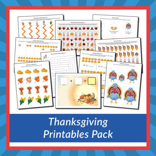 Thanksgiving Printables Pack with more than 70 Thanksgiving worksheets ...
