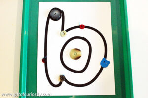 Button Letters {101 Ways to Teach the Alphabet} - Gift of Curiosity