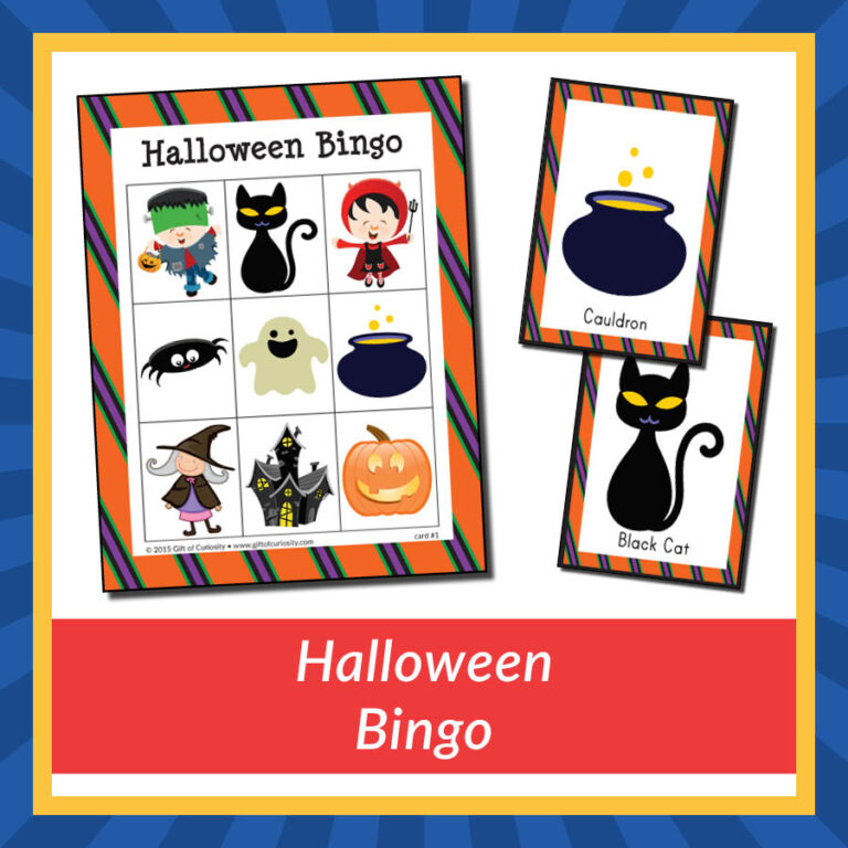 Halloween Bingo game {free printable} - Gift of Curiosity
