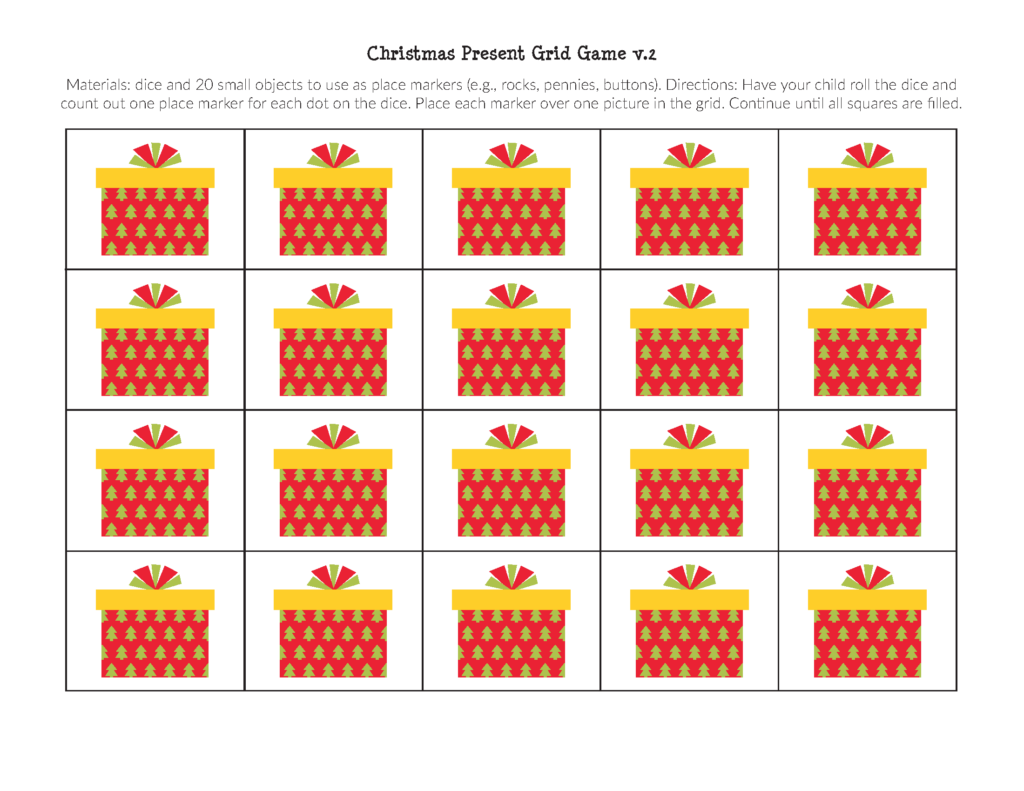 Christmas Grid Games - Gift of Curiosity