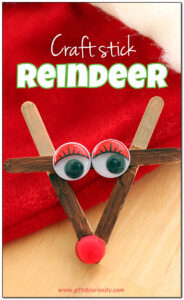 Craft stick reindeer {Christmas craft} - Gift of Curiosity
