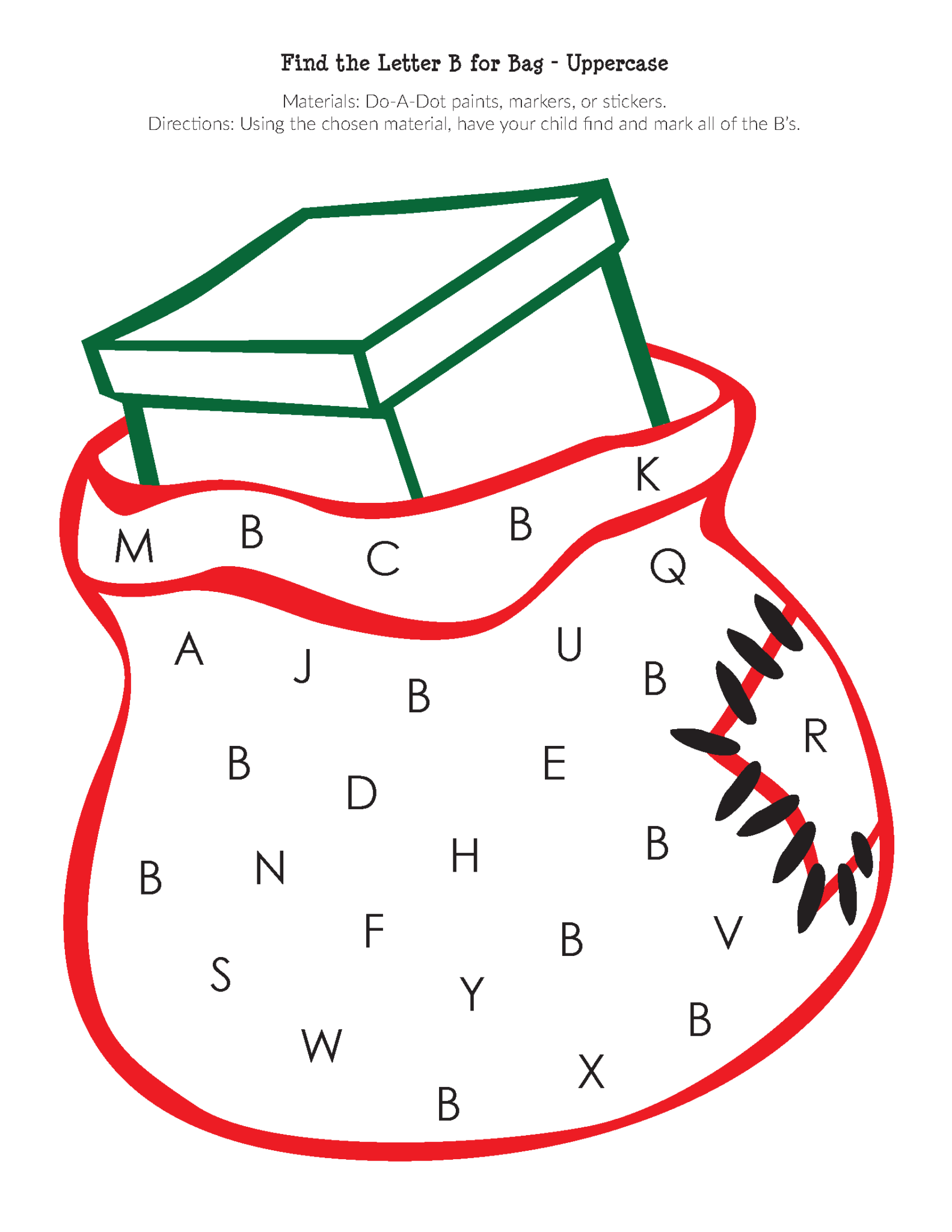 Find the Letter B for Bag - Gift of Curiosity