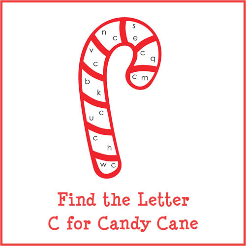 Find the Letter C for Candy Cane - Gift of Curiosity