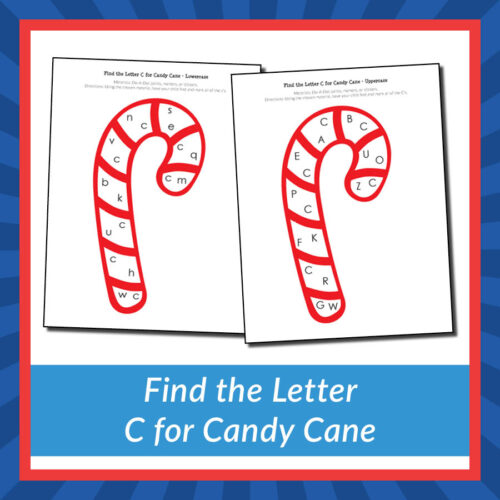 Find the Letter C for Candy Cane - Gift of Curiosity