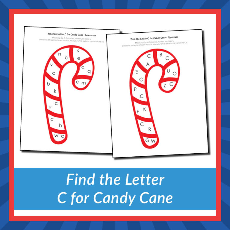 Find the Letter C for Candy Cane {free printable} - Gift of Curiosity