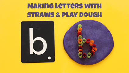 Making letters with straws and play dough {101 Ways to Teach the ...