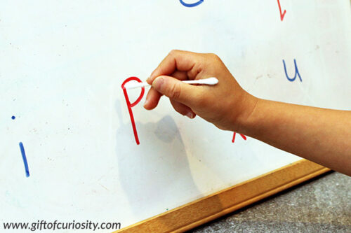 Erasing letters with a Q-tip {101 Ways to Teach the Alphabet} - Gift of ...