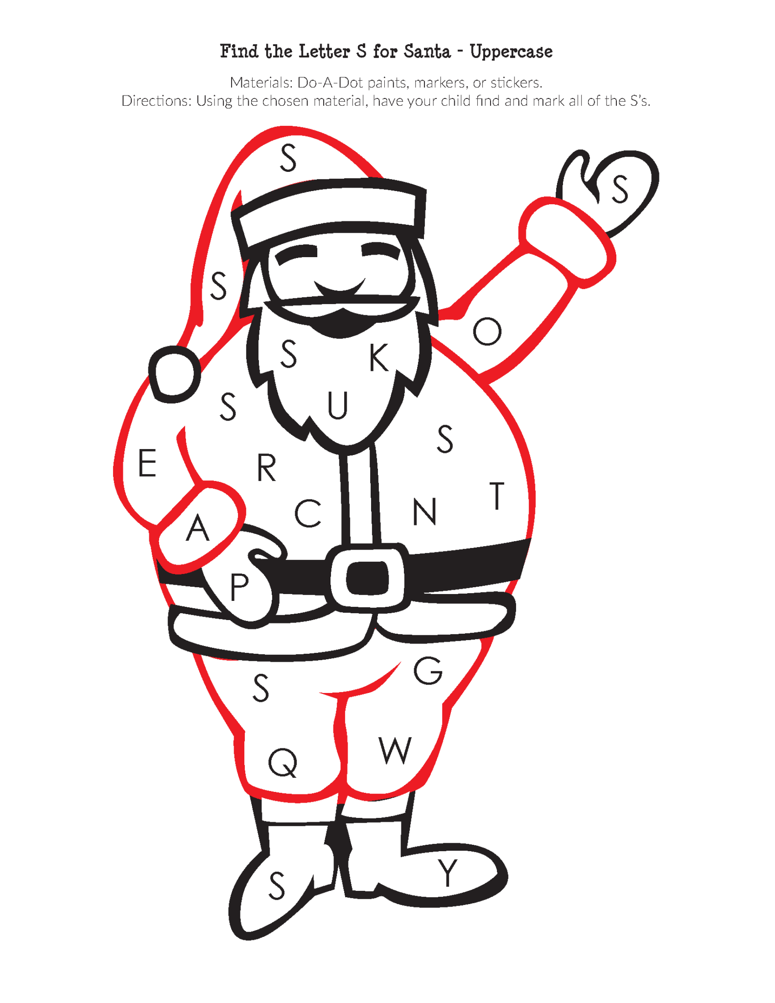 Find the Letter S for Santa - Gift of Curiosity