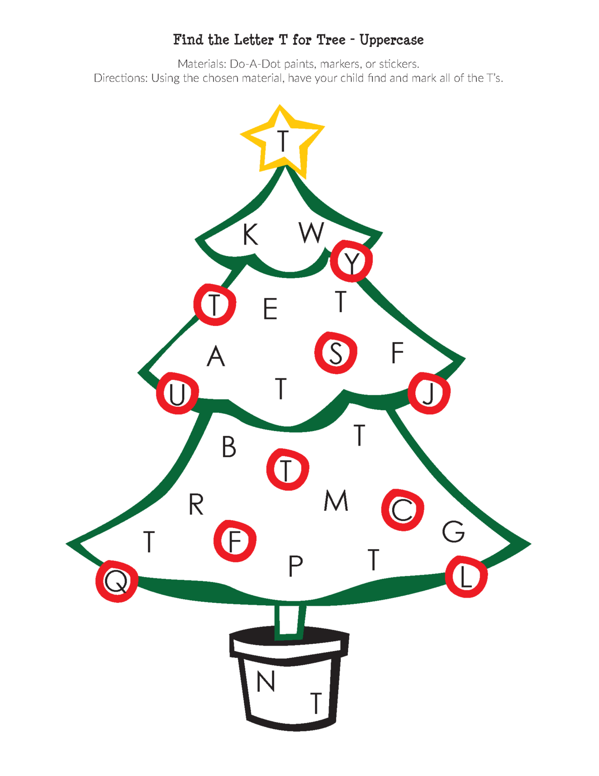 Find the Letter T for Tree - Gift of Curiosity