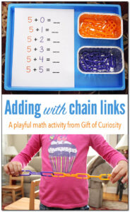Playful math: Adding with chain links - Gift of Curiosity