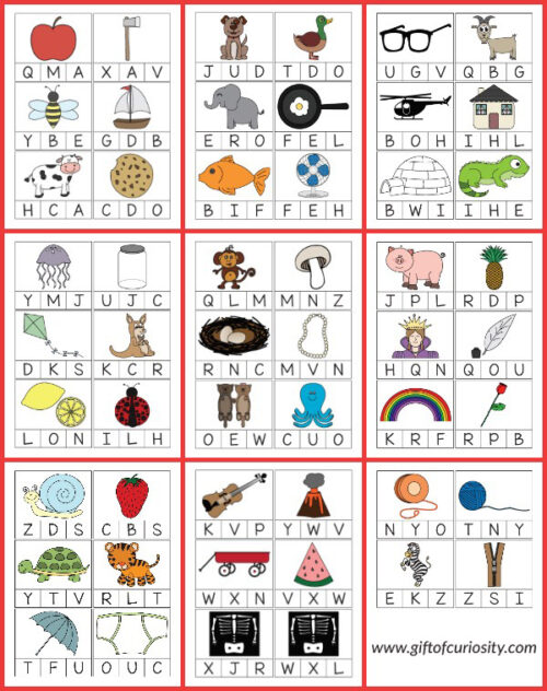 Beginning Sounds Alphabet Clip Cards {101 Ways to Teach the Alphabet ...