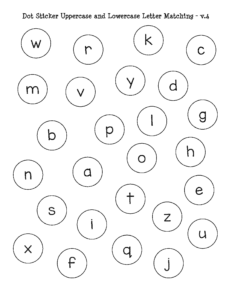 Dot Sticker Uppercase and Lowercase Letter Matching - Gift of Curiosity