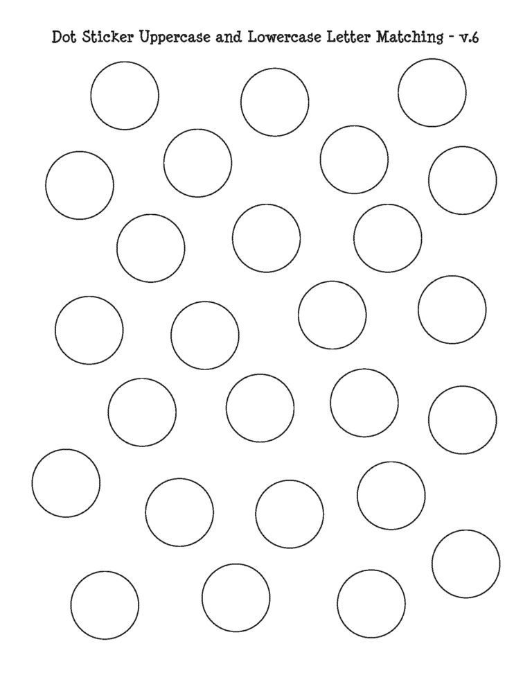 Dot Sticker Uppercase and Lowercase Letter Matching - Gift of Curiosity