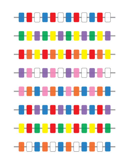 Bead Stringing Control Cards - Gift of Curiosity