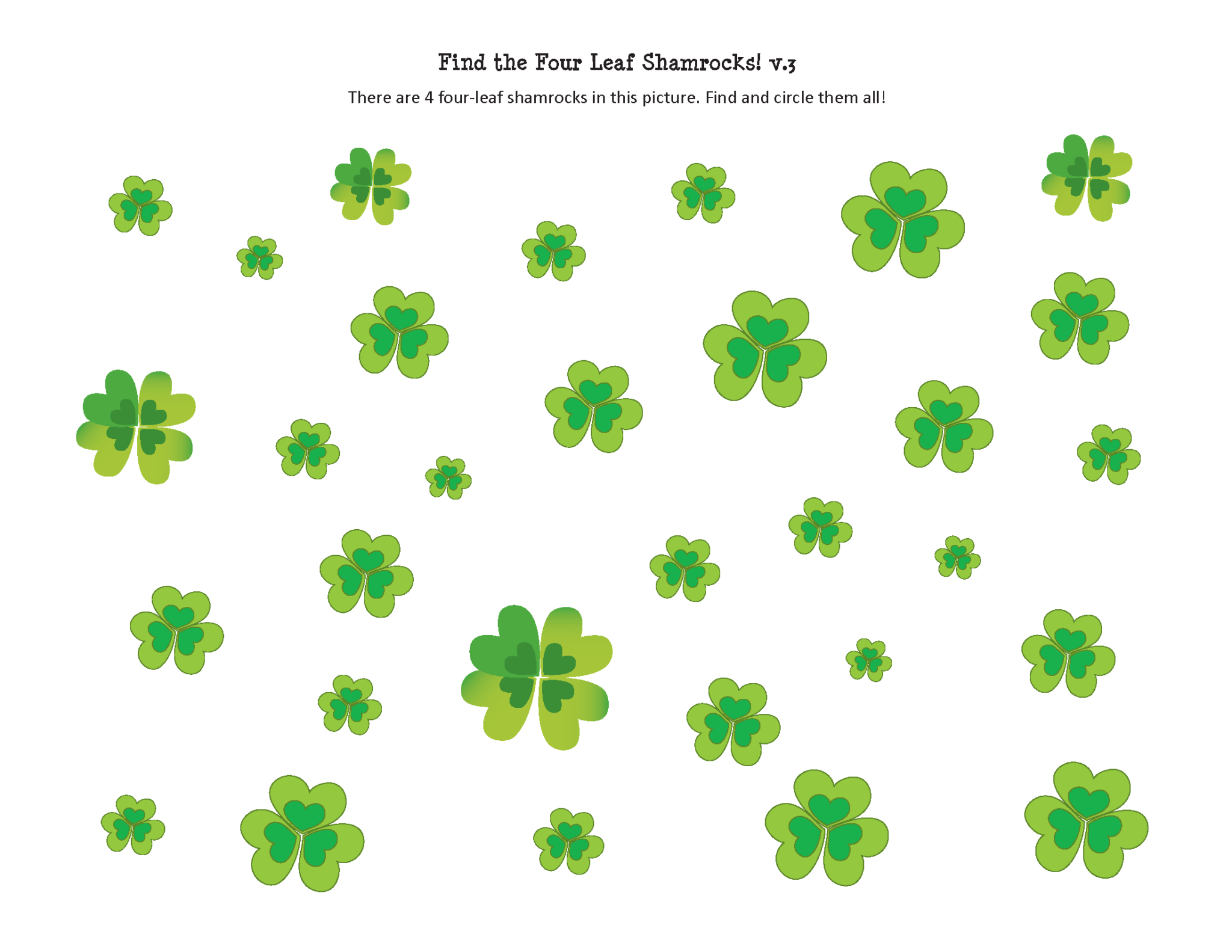 Find the Four Leaf Shamrocks - Gift of Curiosity