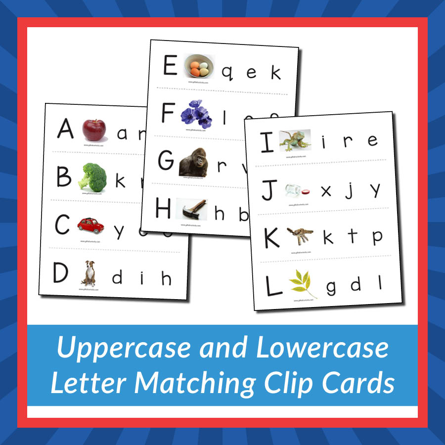 Uppercase And Lowercase Letter Matching Clip Cards Gift Of Curiosity Uppercase And Lowercase Letter Matching Clip Cards Gift Of Curiosity