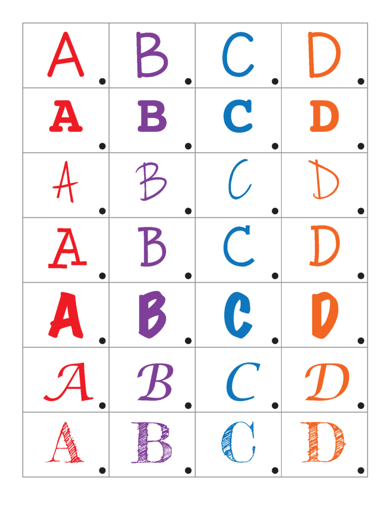 Funky Fonts Letter Sorting Cards - Gift of Curiosity