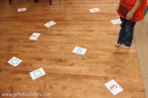Number hop {gross motor number game} - Gift of Curiosity