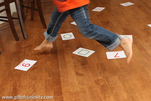 Number hop {gross motor number game} - Gift of Curiosity