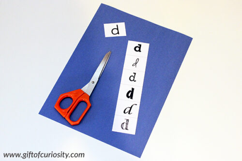 Funky Fonts Letter Sorting activity with free printable {101 Ways to ...