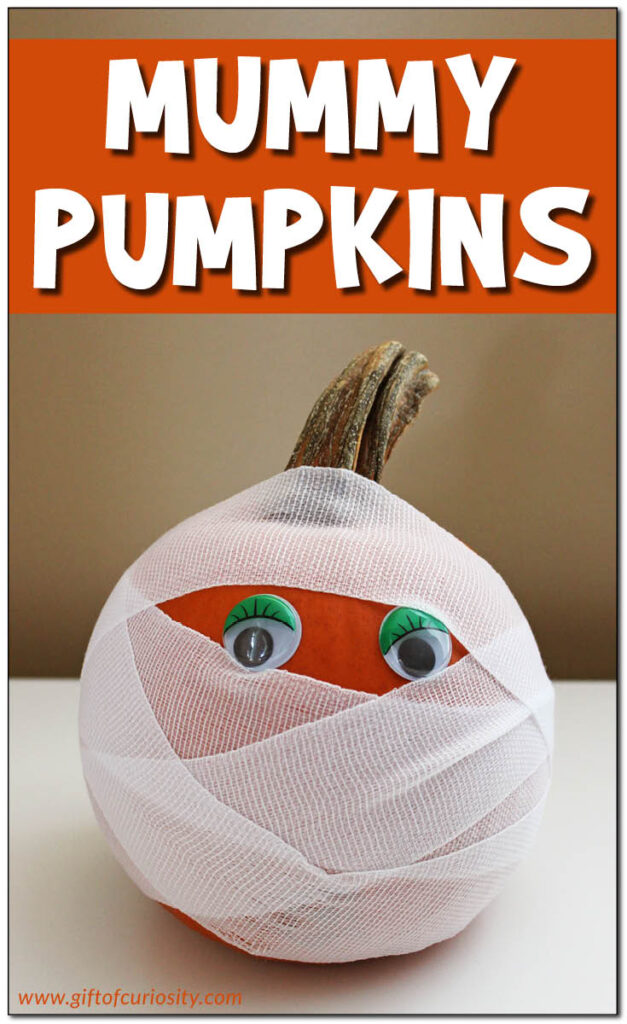 Mummy Pumpkins {Halloween decoration} - Gift of Curiosity