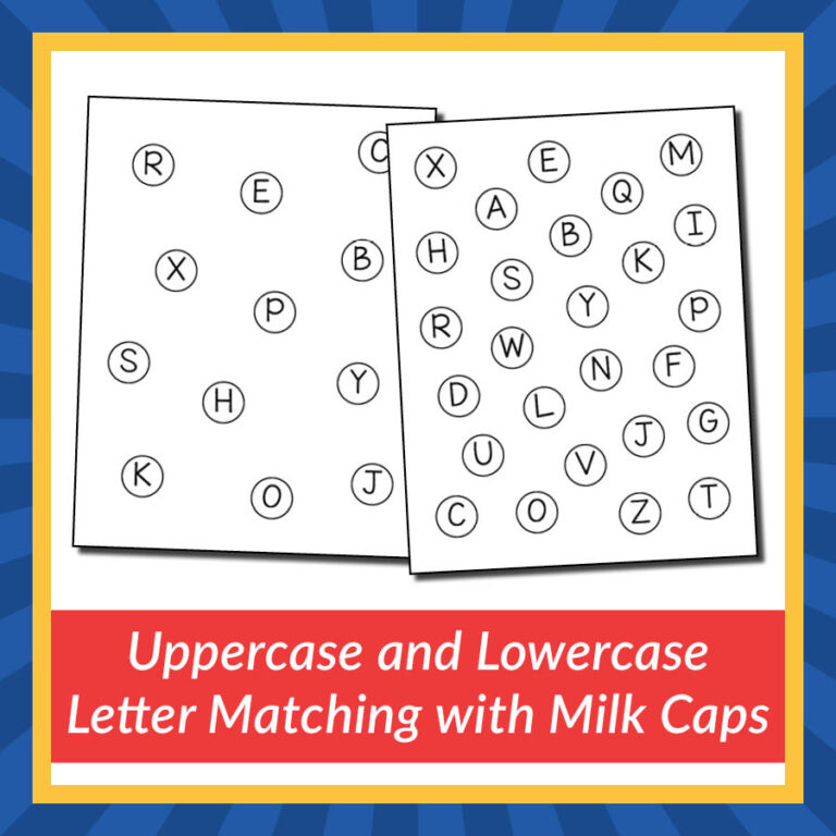 Milk cap letter matching activity {101 Ways to Teach the Alphabet ...