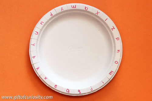 Letter sounds fine motor paper plate activity {101 Ways to Teach the ...