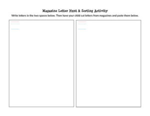 Magazine Letter Hunt & Case Sorting Activity {101 Ways to Teach the ...