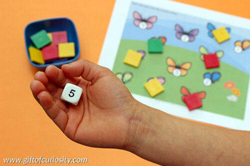Insects Roll & Cover Math Games - Gift of Curiosity