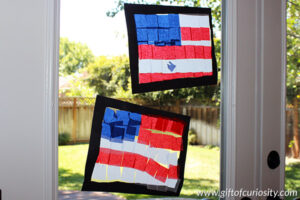 American flag suncatcher for 4th of July - Gift of Curiosity