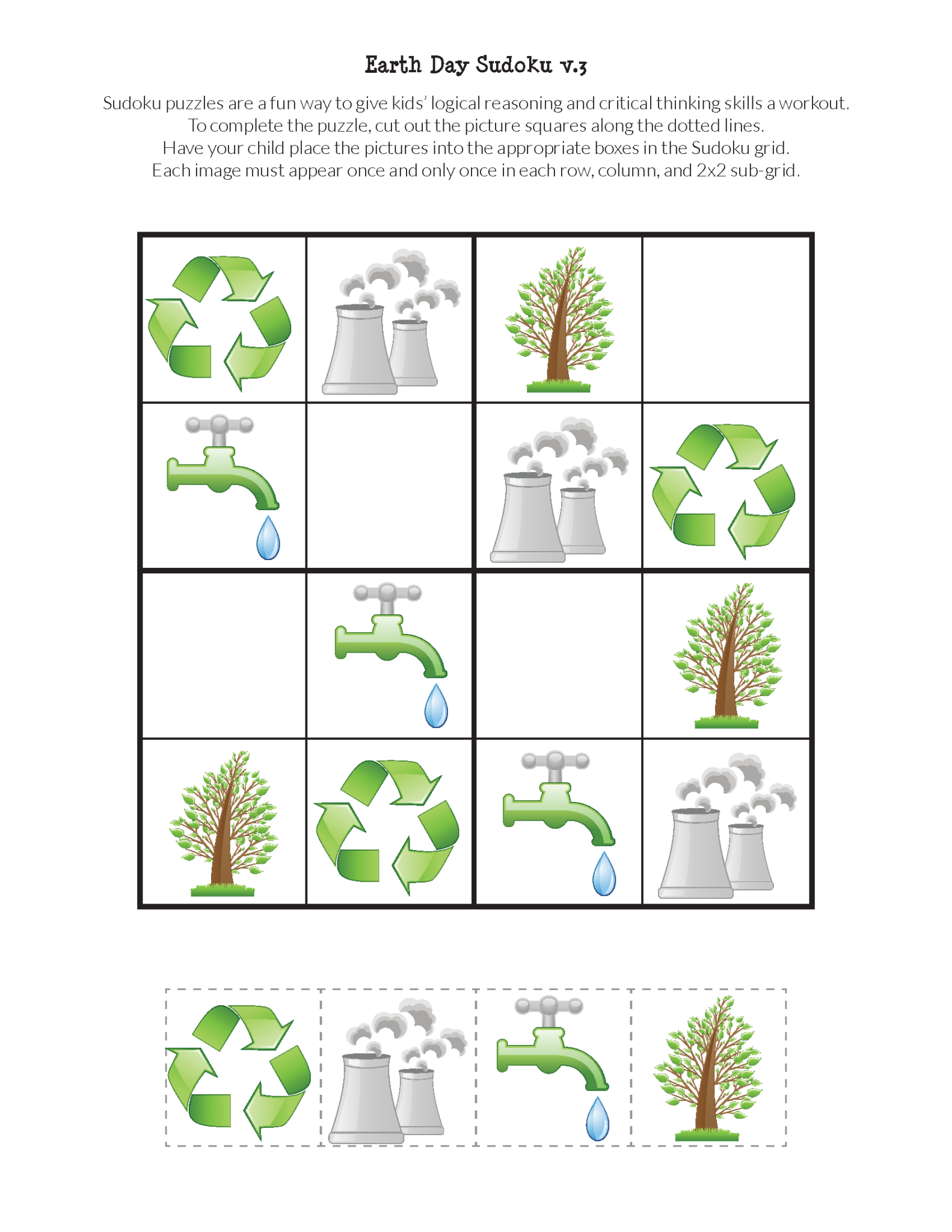 Earth Day Sudoku Puzzles - Gift of Curiosity