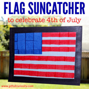 American flag suncatcher for 4th of July - Gift of Curiosity