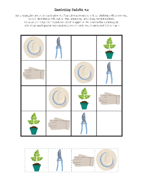 Gardening Sudoku {free printables} - Gift of Curiosity