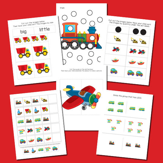 Transportation Toys Toddler Skills Pack - Gift of Curiosity
