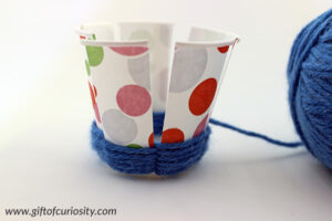 Cup weaving {fine motor craft} - Gift of Curiosity