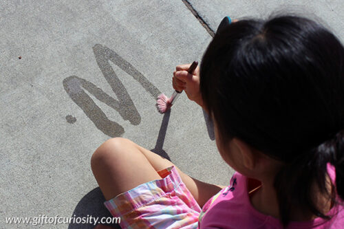 "Magic paint" spelling practice - Gift of Curiosity
