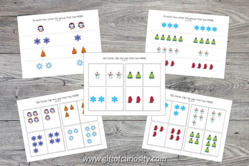 Winter Preschool Math Pack - Gift of Curiosity