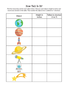 Space Measurement Activity Pack - Gift of Curiosity